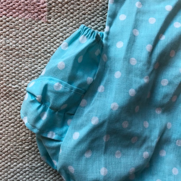 Vintage | Bottoms | Cute Summer Overall Romper Blue Polka Dots | Poshmark